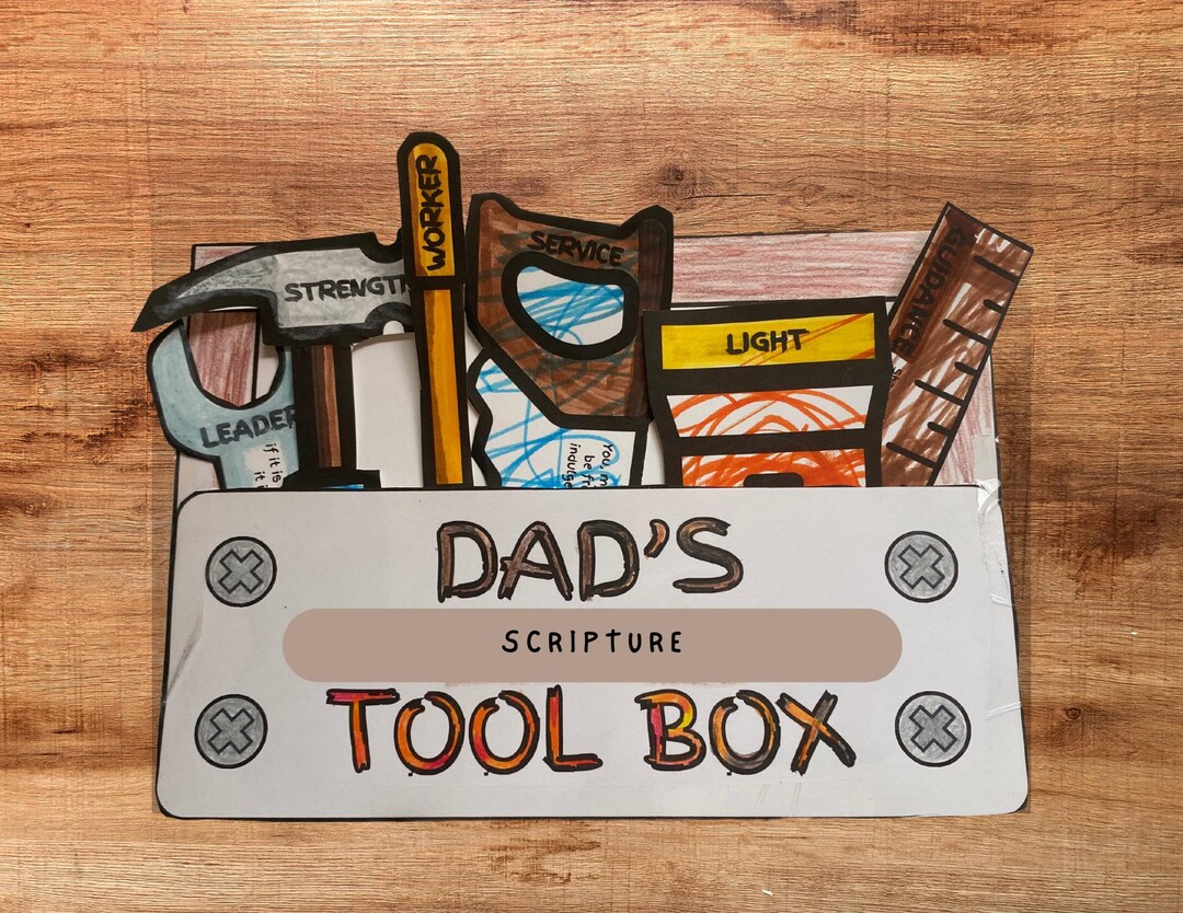 Toolbox for Dad Fathers Day Bible Craft, Childrens Church Kids ...