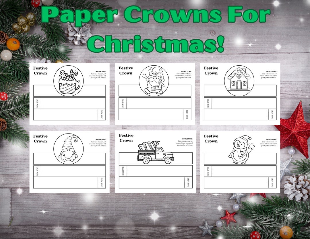 Christmas Printable Coloring Door Hanger Craft, Printable Holiday ...