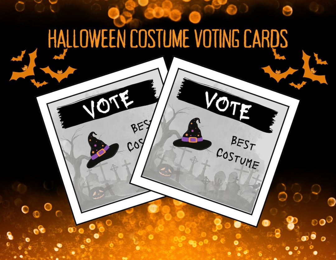 Editable Halloween Voting Cards, Winner of Games, Best Costume Voting ...