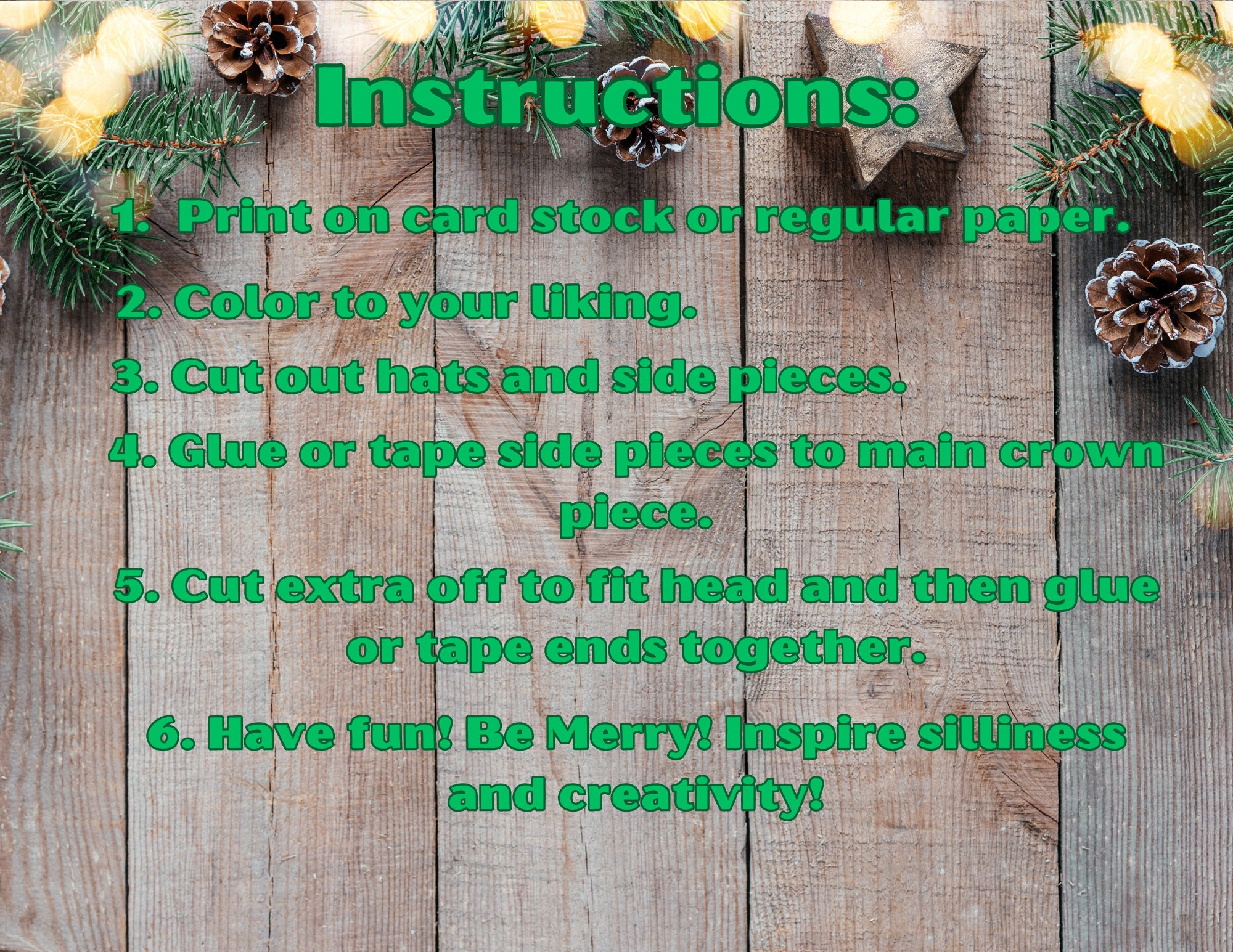 Printable Christmas Paper Crowns Coloring Activity Printable Kids Craft ...