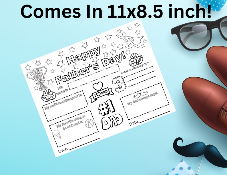 Editable All About My Dad Activity Worksheet, Father's Day Craft for ...