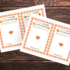 Valentines Day Fruit Snack Card Printable Orange You Glad We're Friends ...
