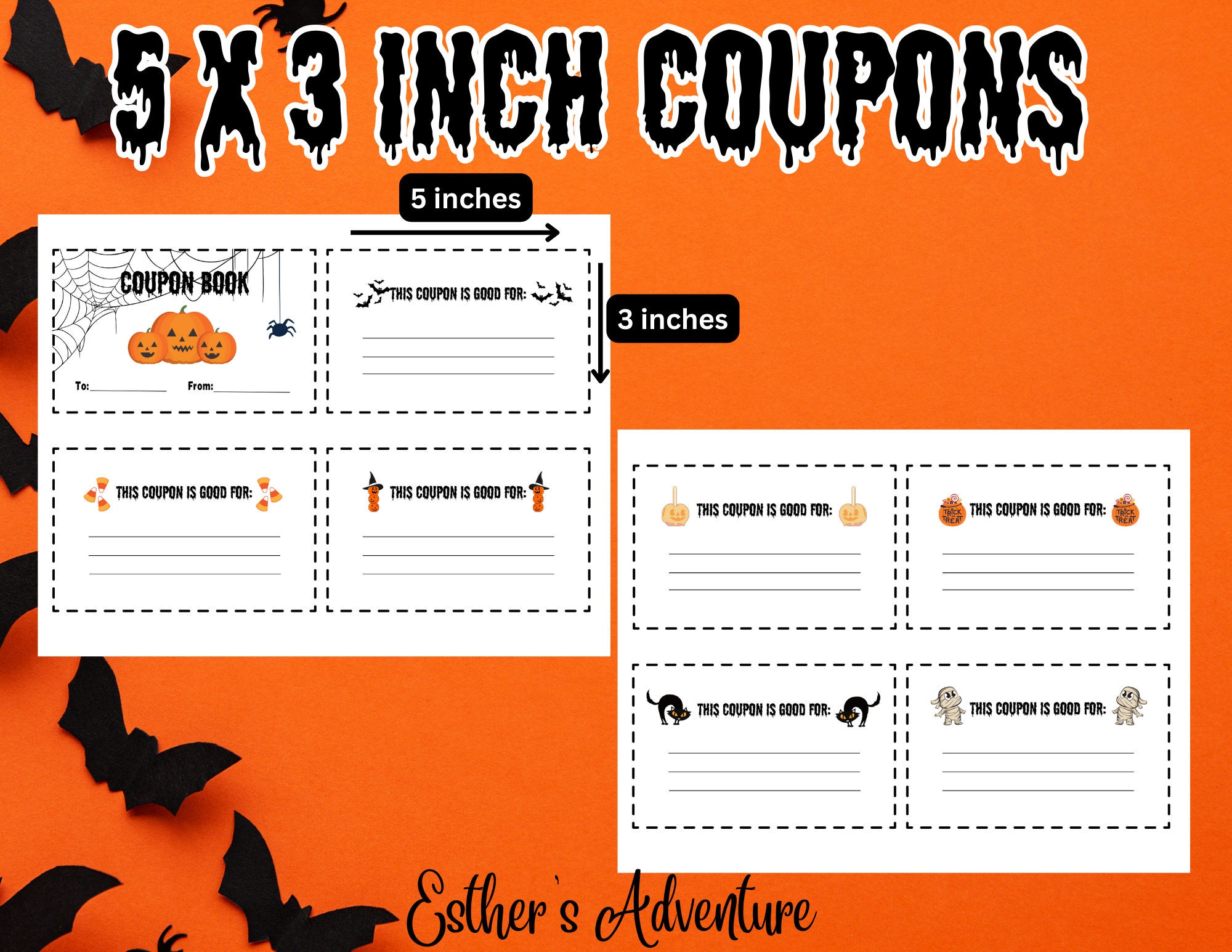 Printable Halloween Coupon Book, Printable Trick or Treat, Halloween ... Printable Halloween Coupon Book, Printable Trick or Treat, Halloween ...
