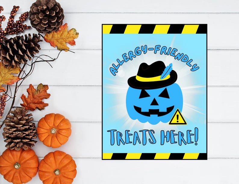 Editable Printable Halloween Teal Pumpkin Project Sign, Allergy Safe ...