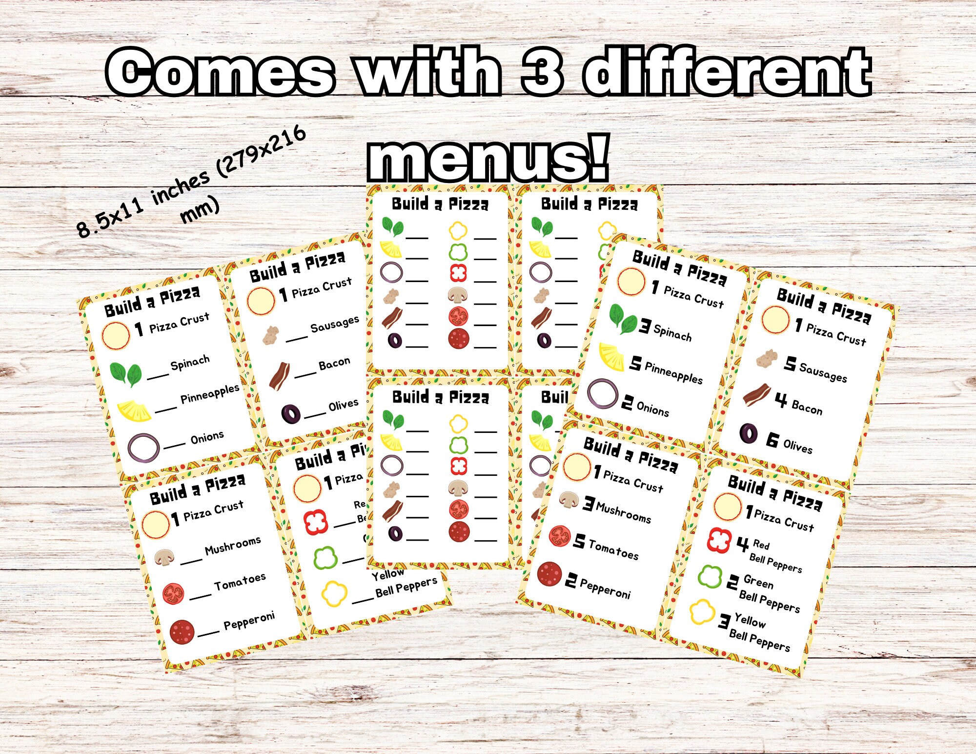 Pretend Play Printable, Build A Pizza, Printable Pretend Food ...