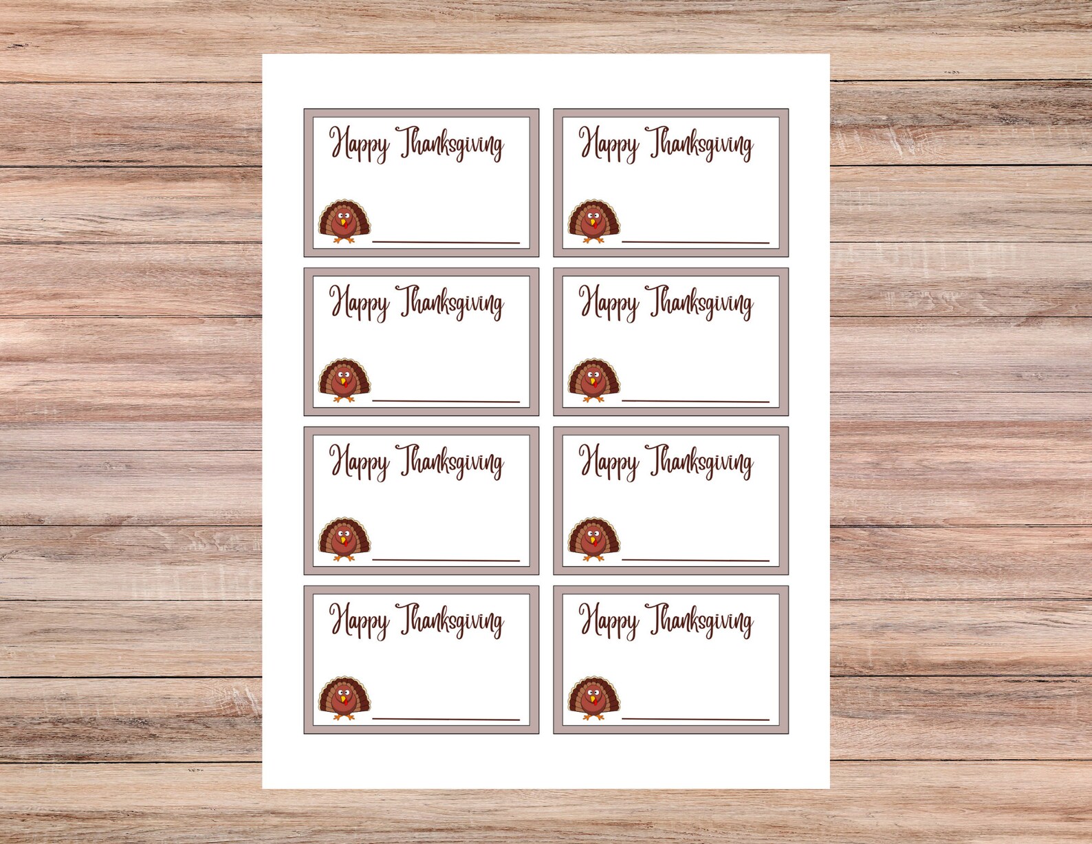 Thanksgiving Place Cards, Printable Thanksgiving Place Cards, Printable ...