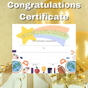 Editable Perfect Excellence Award Certificate, Colorful Classroom ...