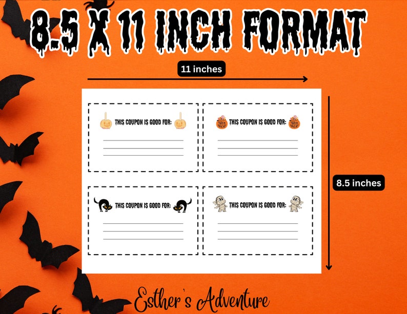 Printable Halloween Coupon Book, Printable Trick or Treat, Halloween ...