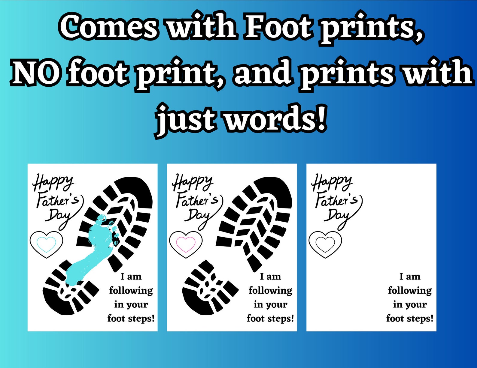 DIY Printable Fathers Day Foot Print Craft for Kids, Happy Father's Day ...