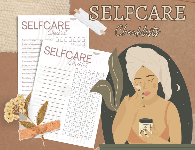 Printable & Digital Self Care Checklist, Selfcare Journal Tracker ...