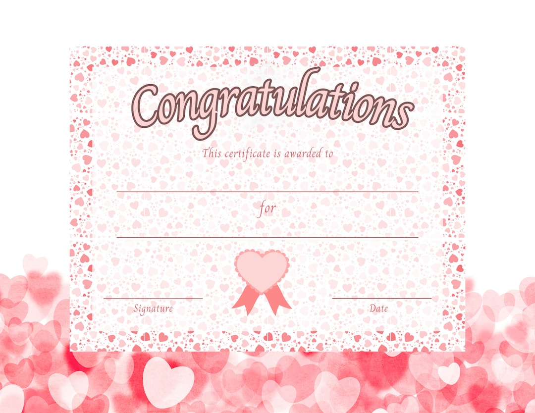 Printable Valentines Certificate, Editable Valentines Day Printable ...