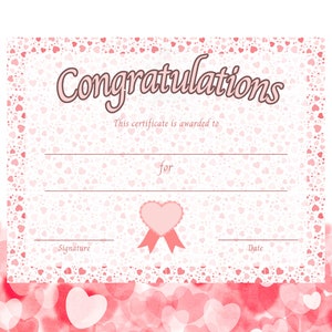 Printable Valentines Certificate, Editable Valentines Day Printable ...