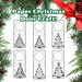 Christmas Printable Coloring Door Hanger Craft, Printable Holiday ...