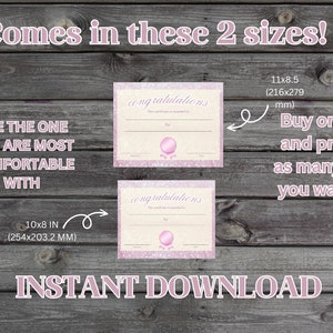 Pink Sparkly Printable Certificate for Girls, Teacher Student Child ...