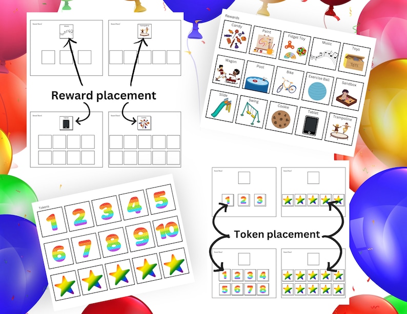 Rainbow Printable Token Board Book, Special Education Tool ...