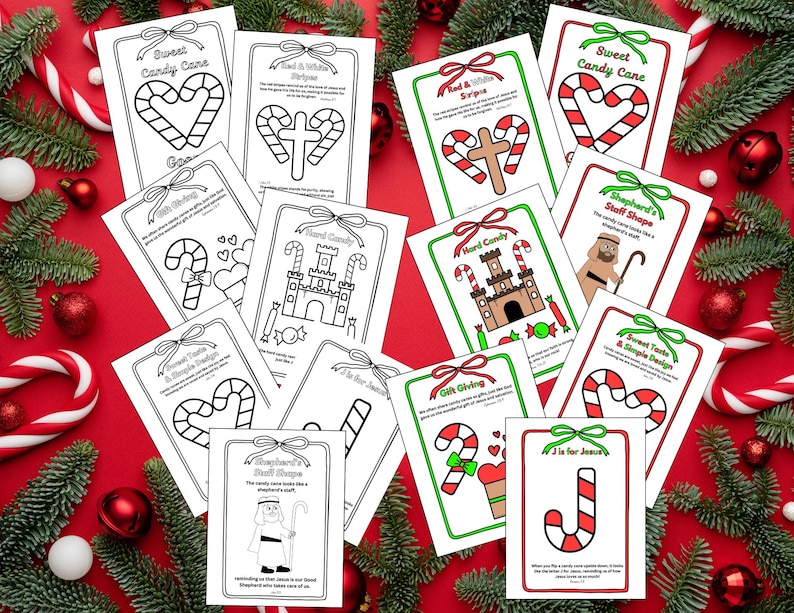 The Sweet Candy Cane Gospel Coloring Book Bible Sunday School Lesson ...