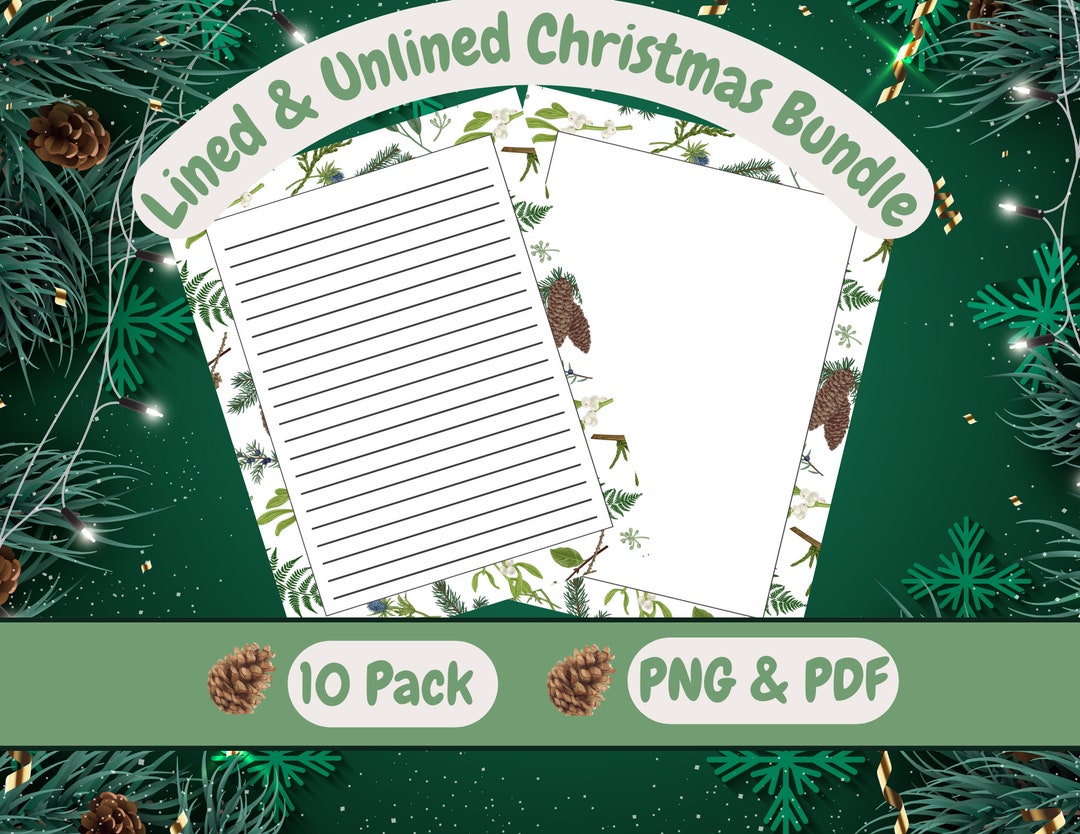 Christmas Stationery Winter Stationary Printable Stationery Holiday ...