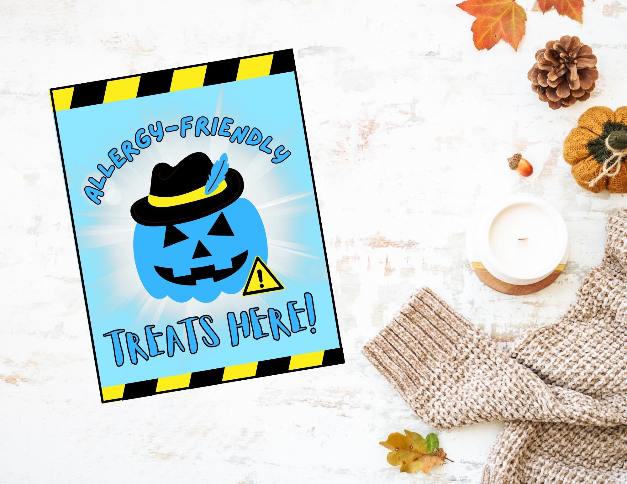 Editable Printable Halloween Teal Pumpkin Project Sign, Allergy Safe ...