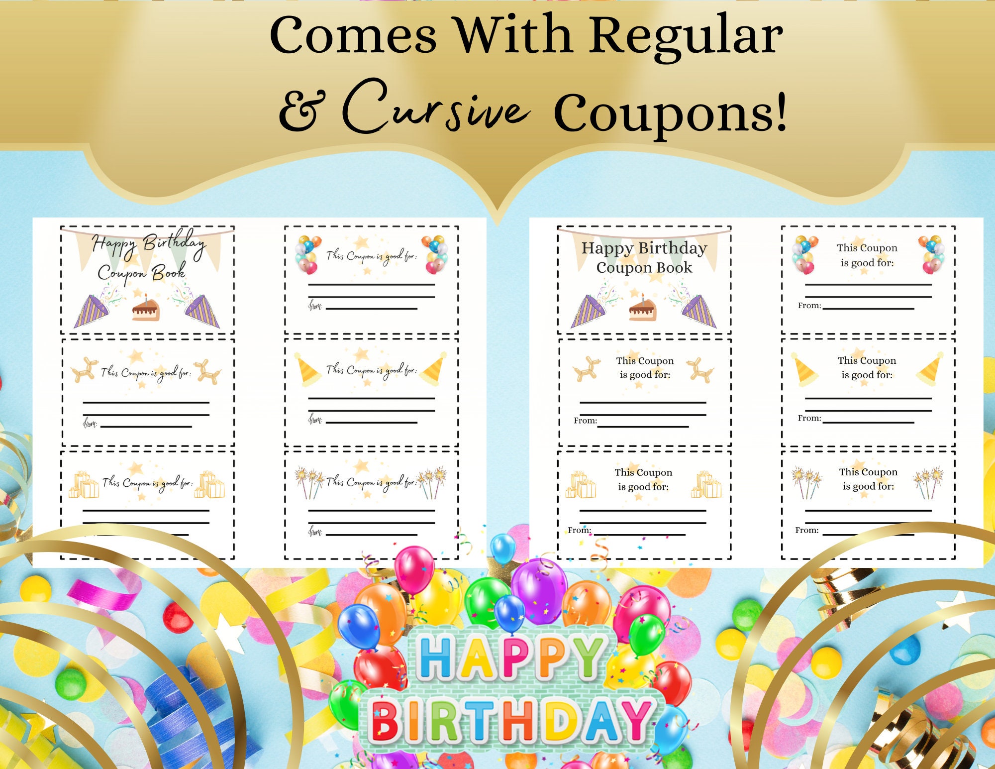 Printable Birthday DIY Coupon Print Editable Download - Etsy