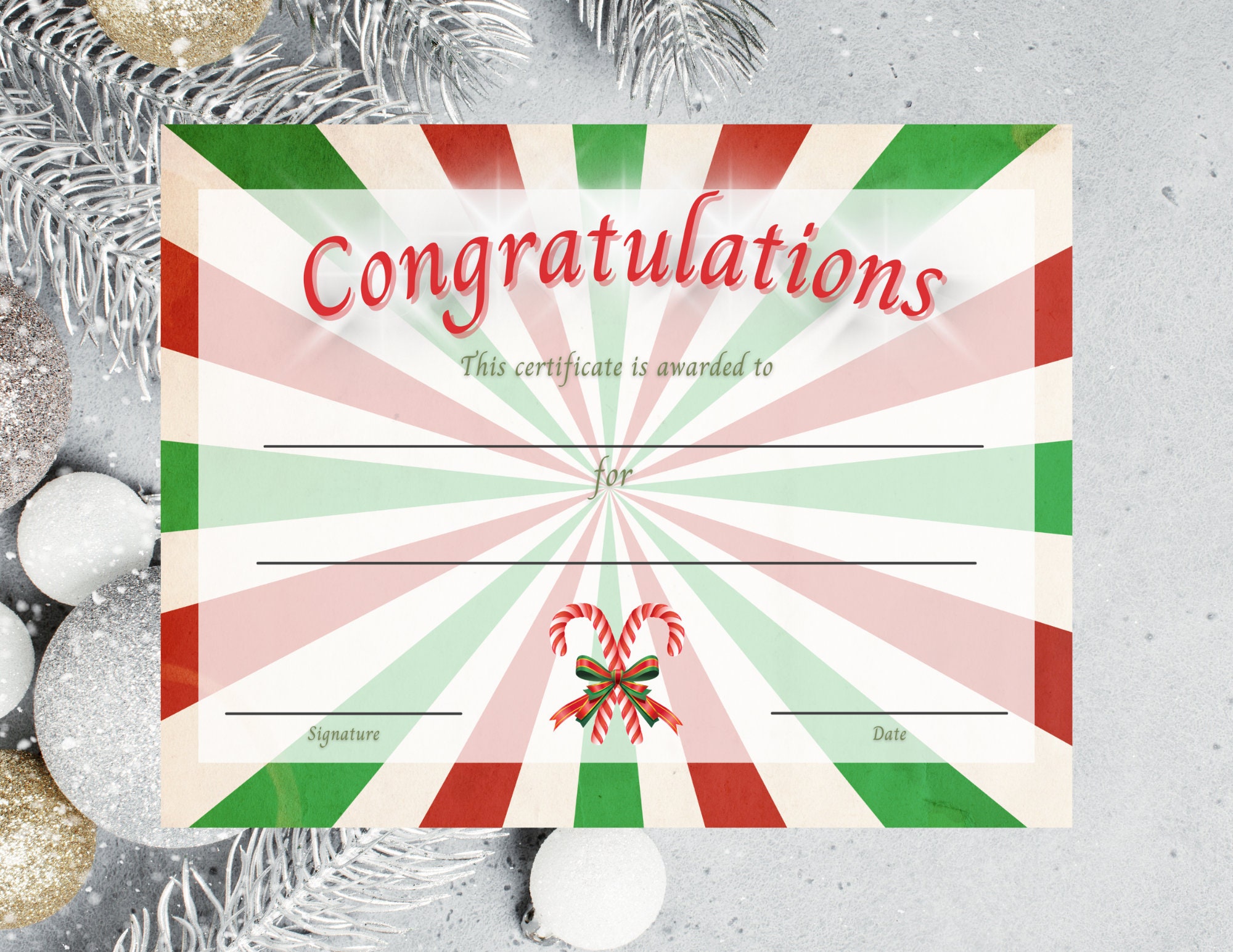 Printable Christmas Certificate, Holiday Certificate, Editable ... Printable Christmas Certificate, Holiday Certificate, Editable ...
