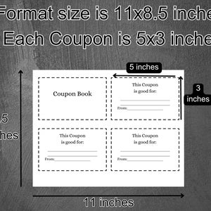 Coupon Book Customize Printable, DIY Cursive and Regular Blank Coupon ...