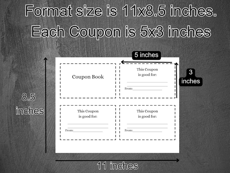 Printable Coupon Book Customize DIY Cursive and Regular Blank Coupon ...