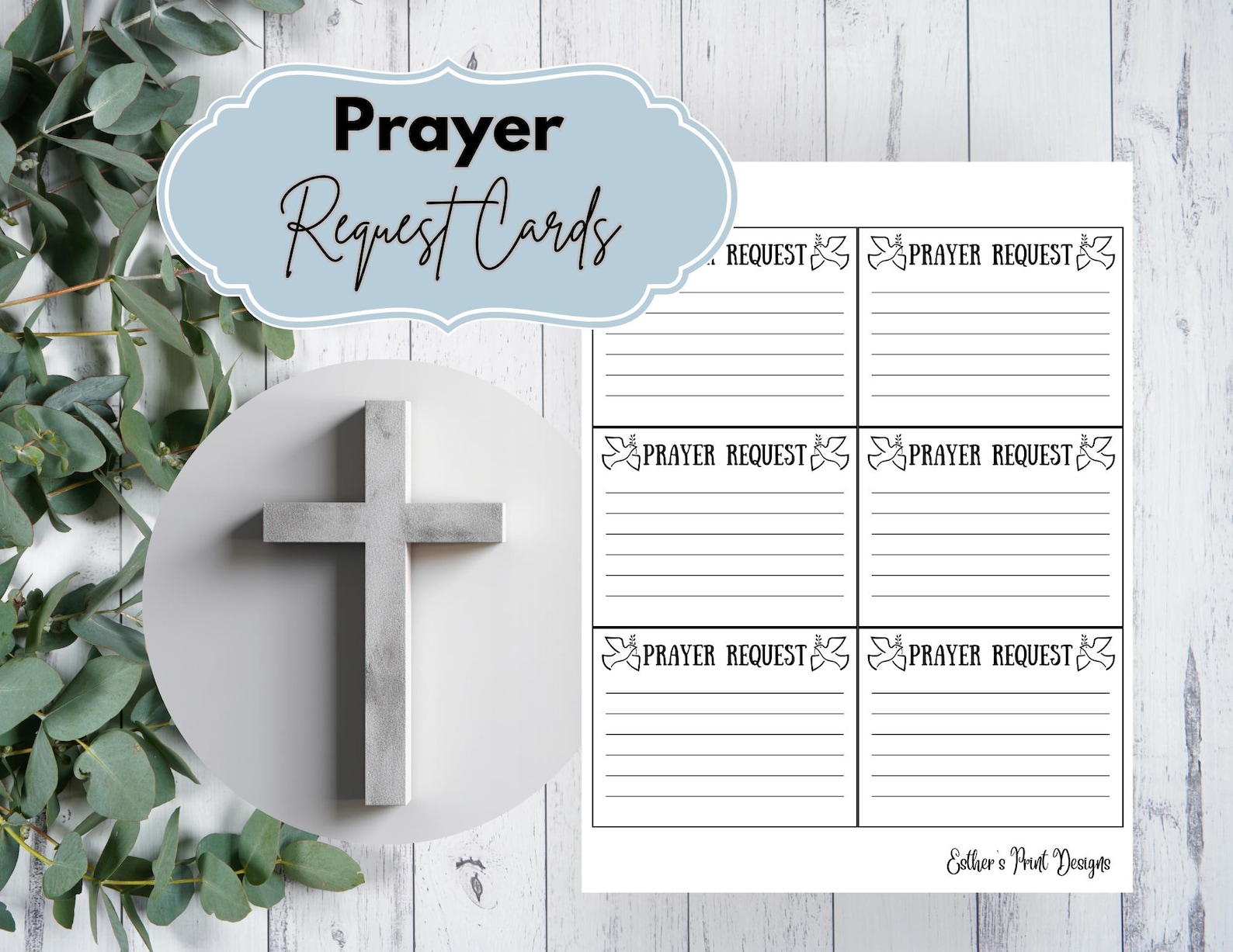 Christian Prayer Request Card Printable, Prayer Card Template, Business ...