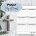 Christian Prayer Request Card Printable, Prayer Card Template, Business ...
