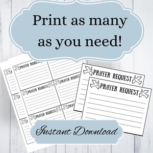 Christian Prayer Request Card Printable, Prayer Card Template, Business ...