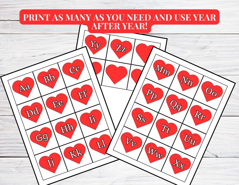 Alphabet Flashcards, Abcs Valentines Day Learning Numbers, DIY ...