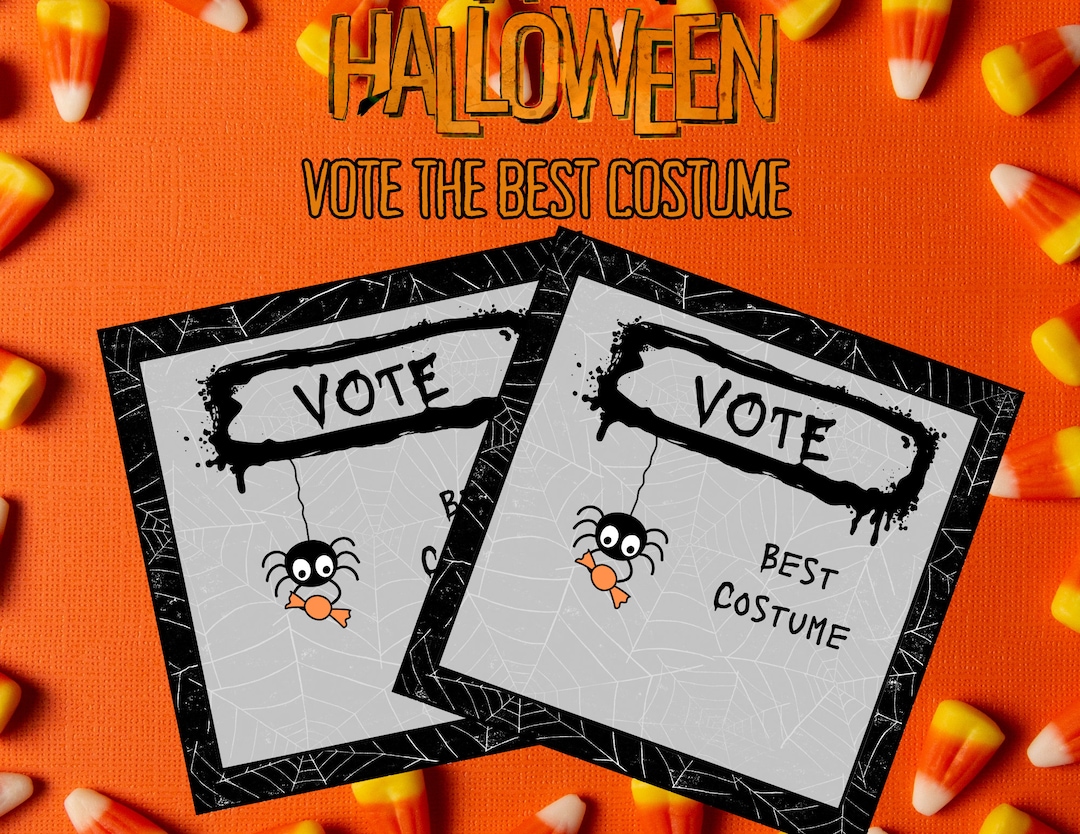 Editable Halloween Voting Cards, Winner of Games, Best Costume Voting ...