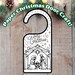 Nativity Coloring Door Hanger Craft, Printable Christmas Colouring Door ...