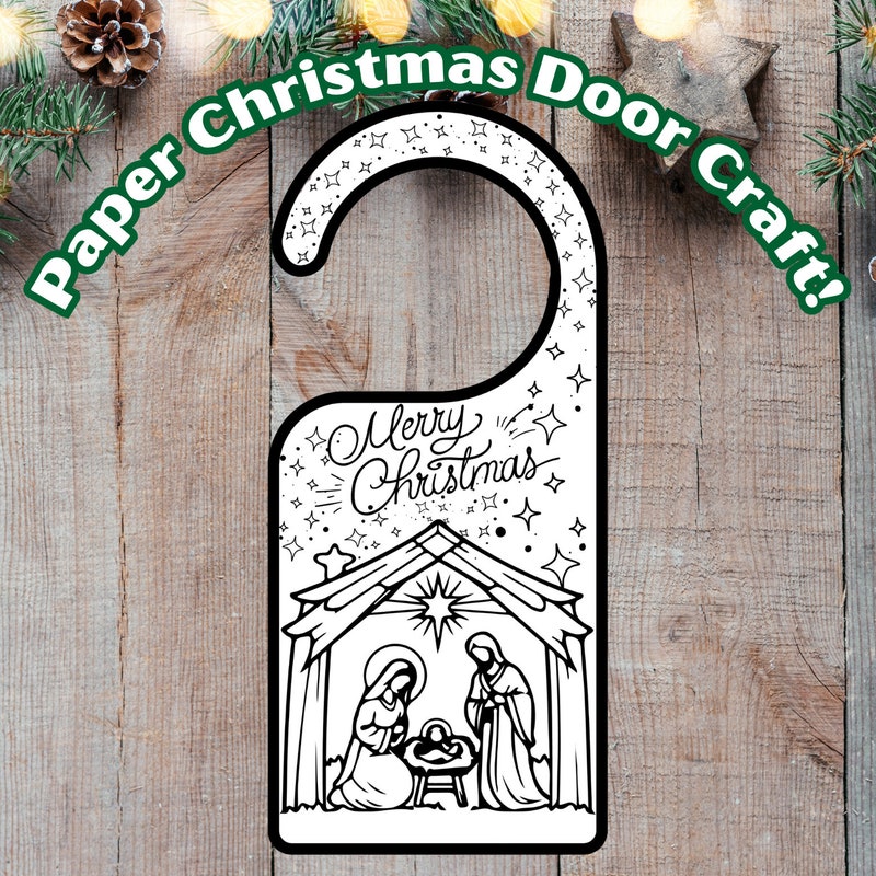 Christmas Coloring Hanger - Etsy