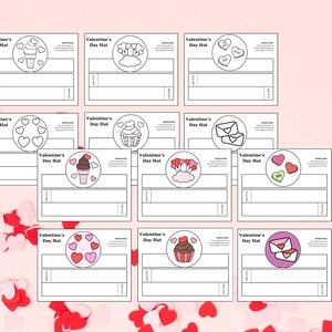 Printable Valentine's Day Paper Crowns Coloring Activity Printable Kids ...