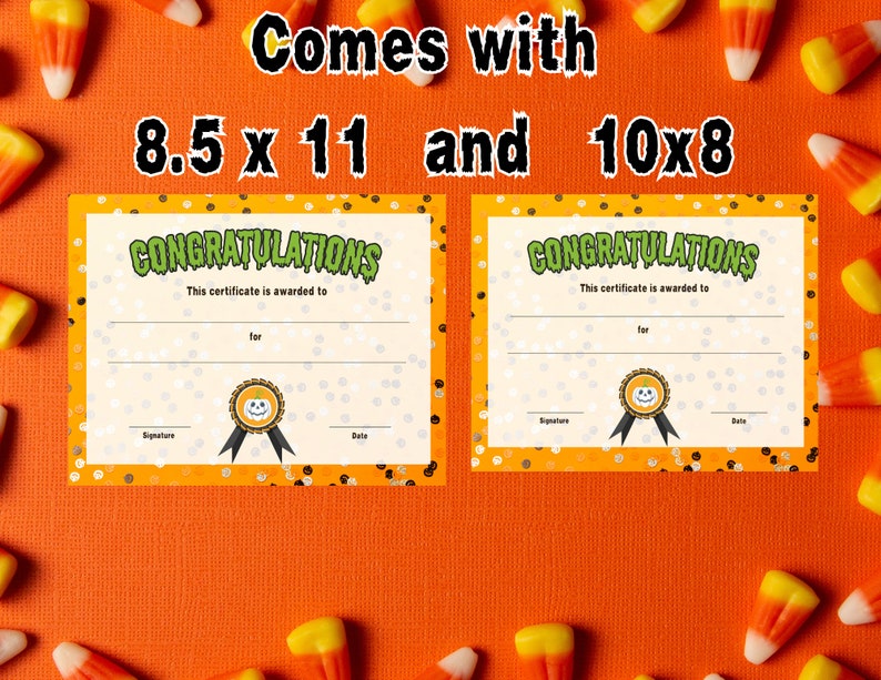 Printable Halloween Certificate Award, Winner of Games, Classroom ...