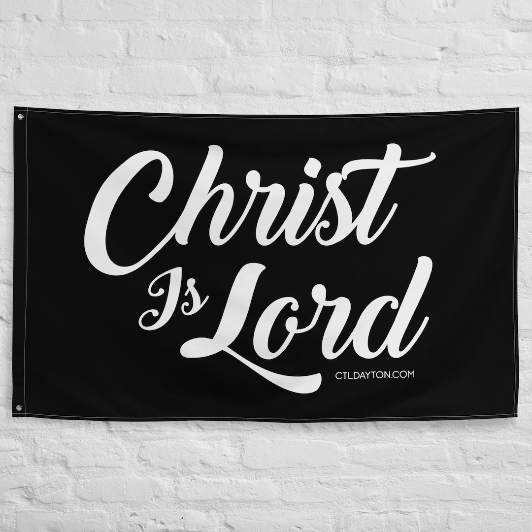 Christ is Lord Flag - Black - Etsy