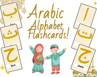 Arabic Alphabet Flashcards Montessori Learning Resource - Etsy