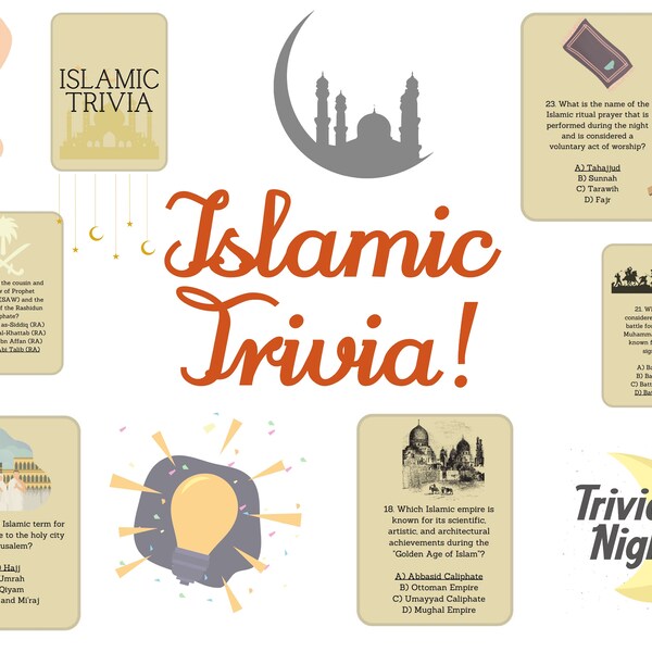 Islamic Trivia Cards - Etsy