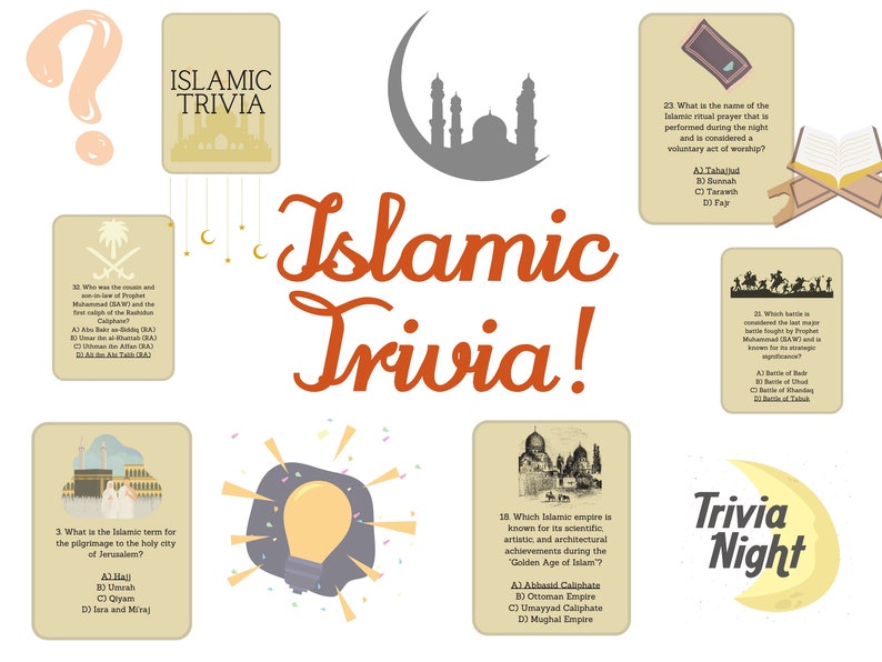 Printable Islamic Trivia Quiz Cards - Etsy