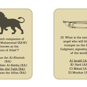 Printable Islamic Trivia Quiz Cards - Etsy