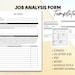 Job Analysis Template - Etsy