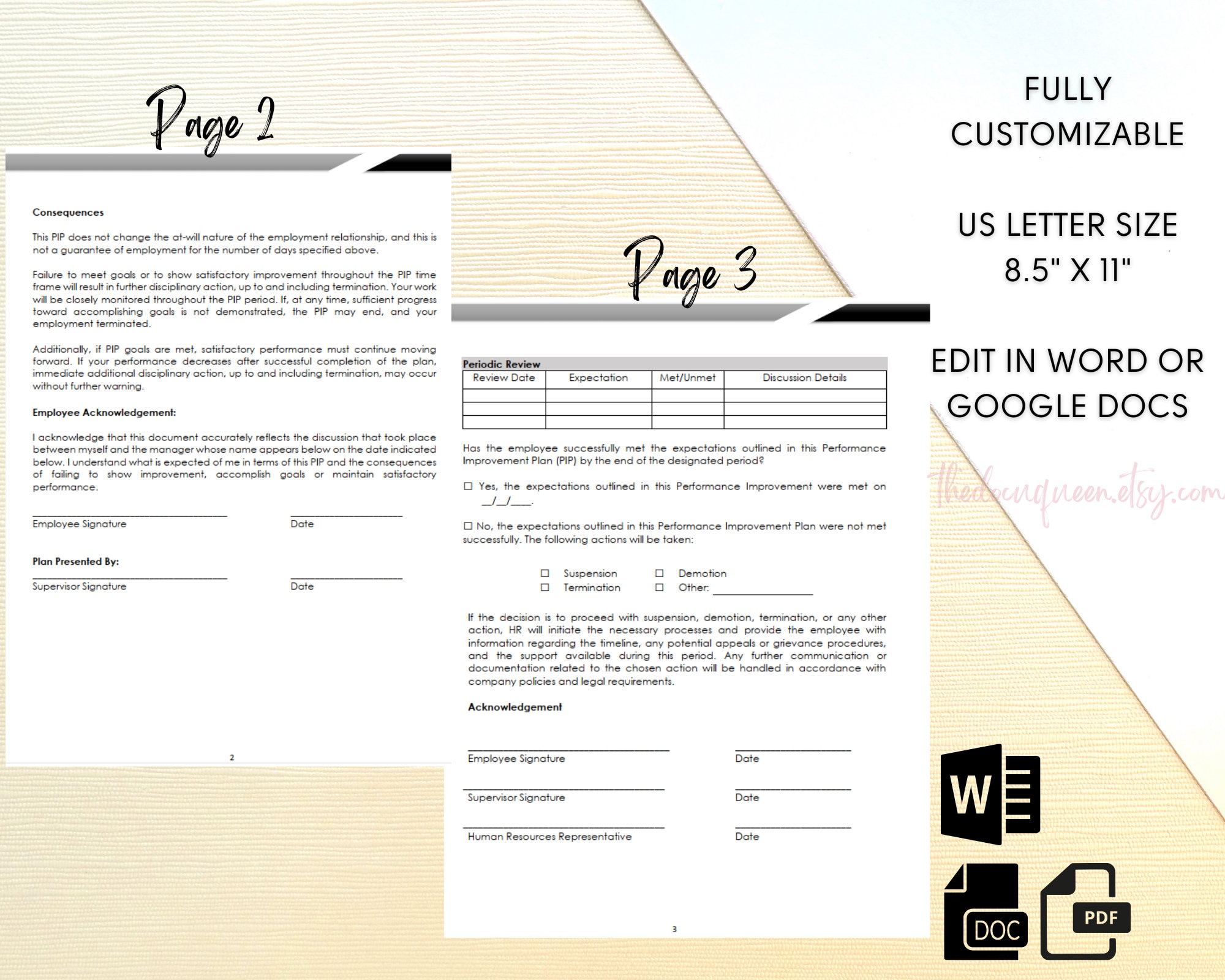 Performance Improvement Plan (PIP) Template - Etsy