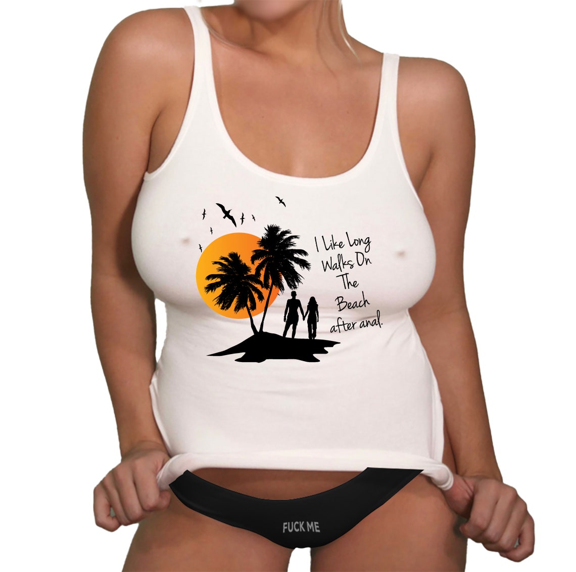 Long Walks Mature Swinger Pineapple Tank Top Pineapple Vacation
