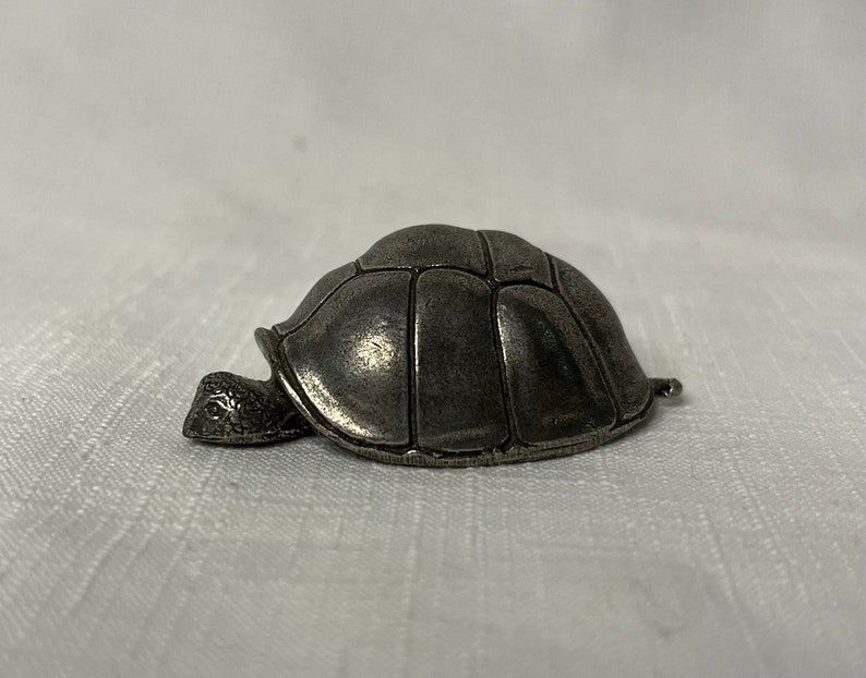 Vintage Kirk Pewter Turtle Figurine - Etsy
