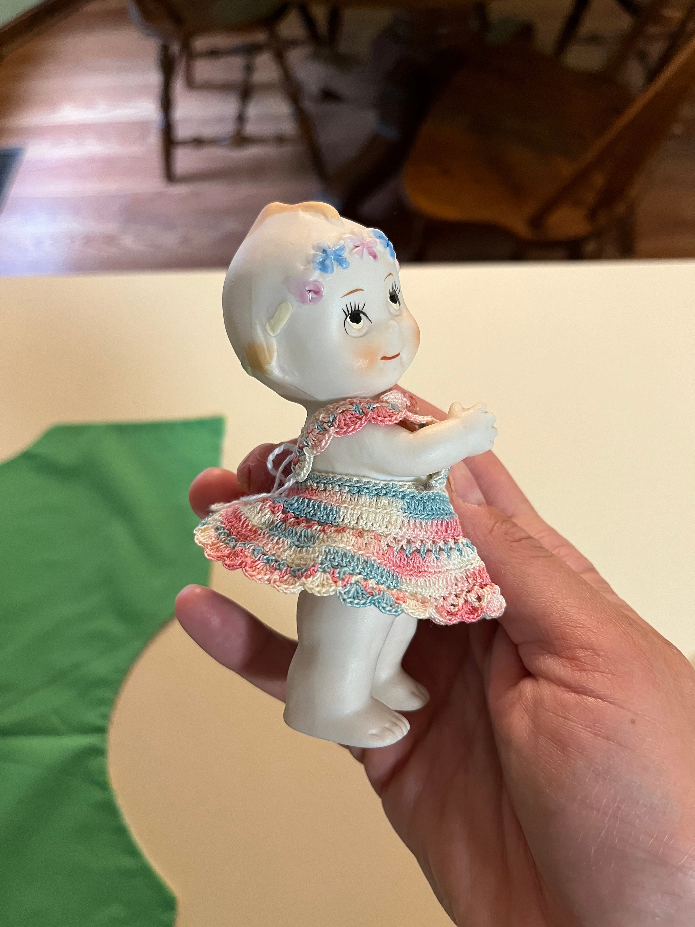 Vintage Bisque Kewpie Doll, Flower Headband, Shackman, Made in Japan - Etsy