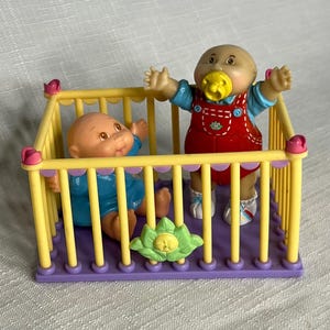 Vintage 1984 Cabbage Patch PVC Mini Figure and Crib, 1998 Mattel Cabbage Patch Mini Figure - Etsy