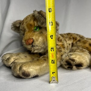 Vintage Steiff Reclining Leopard, Glass Eyes, Stitched Nose, Eyes Glow ...