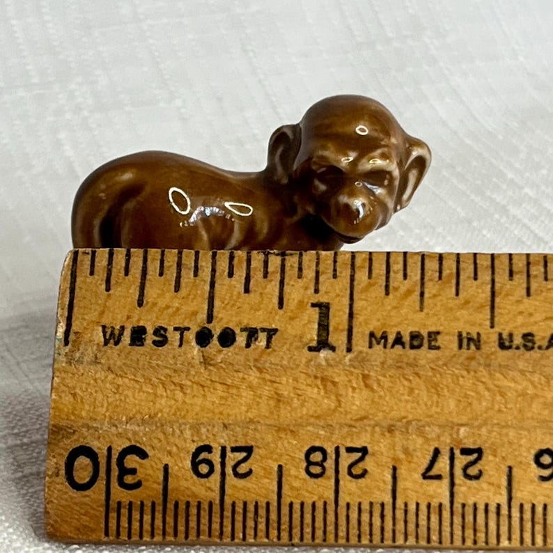 Vintage German Monkey Figurine, Wade Like, Brown Glazed, Stamped ...