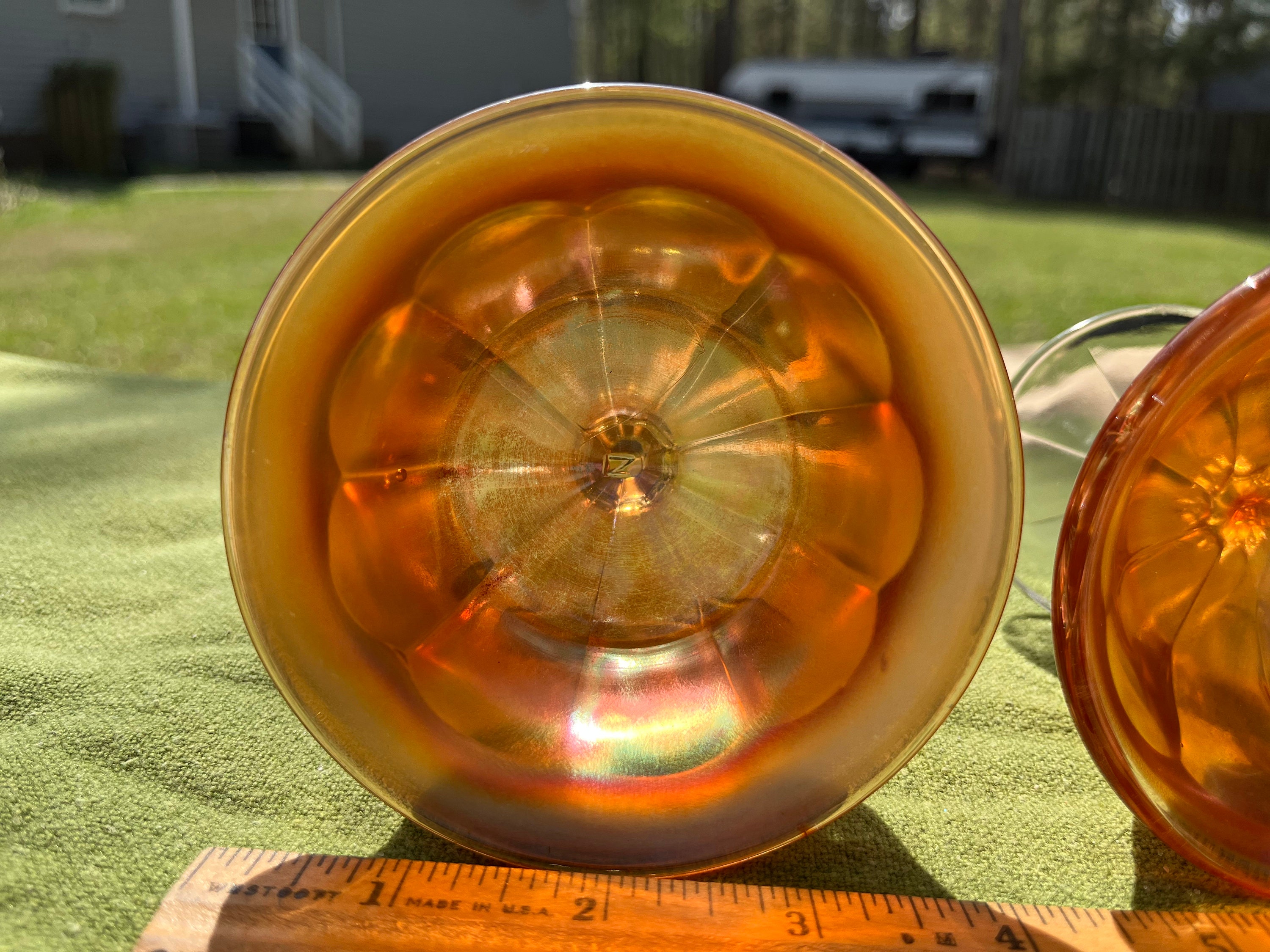Vintage, Northwood Carnival Glass Marigold, Custard Cups - Etsy