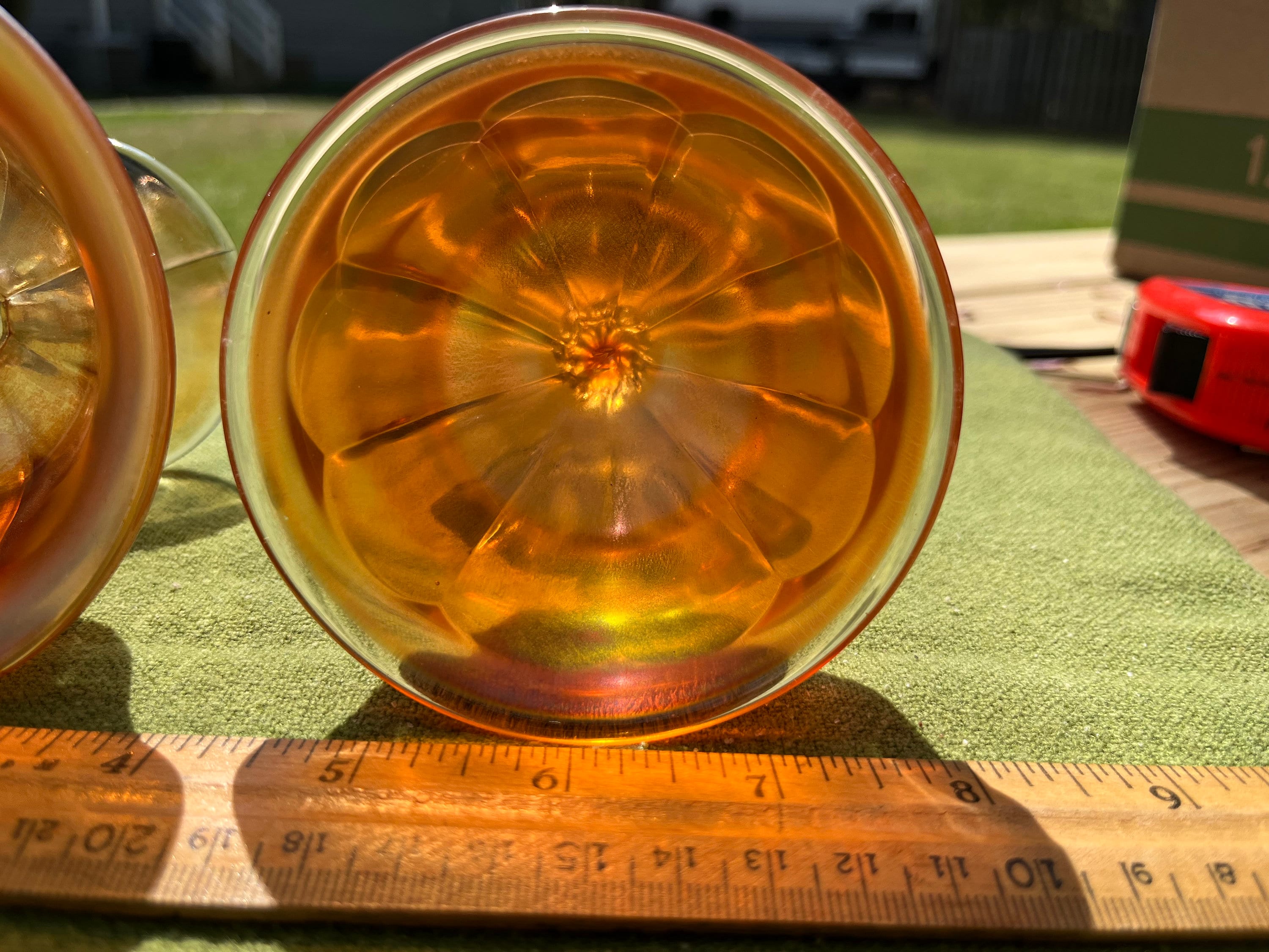 Vintage, Northwood Carnival Glass Marigold, Custard Cups - Etsy